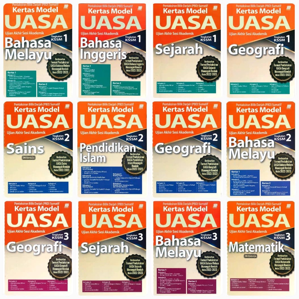 KERTAS MODEL UASA TINGKATAN 1.2.3 PBD SUMATIF 2023 SASBADI | Shopee ...