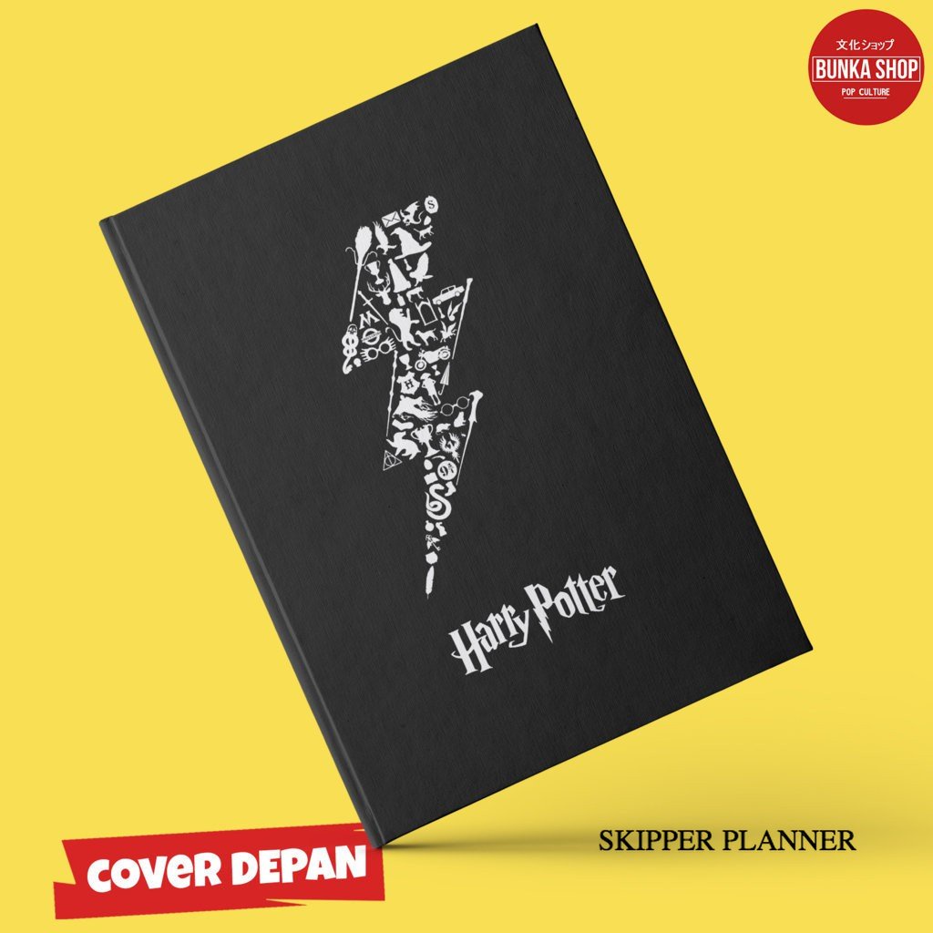 Notebook Harry Potter Scar Logo Hardcover A5 Notebook Note Note Note Agenda Planner Shopee 