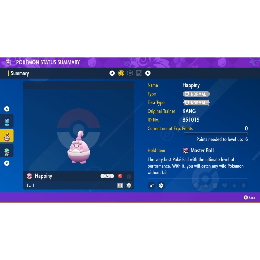 Pokemon Scarlet & Violet - 6IV Shiny Happiny | Shopee Malaysia