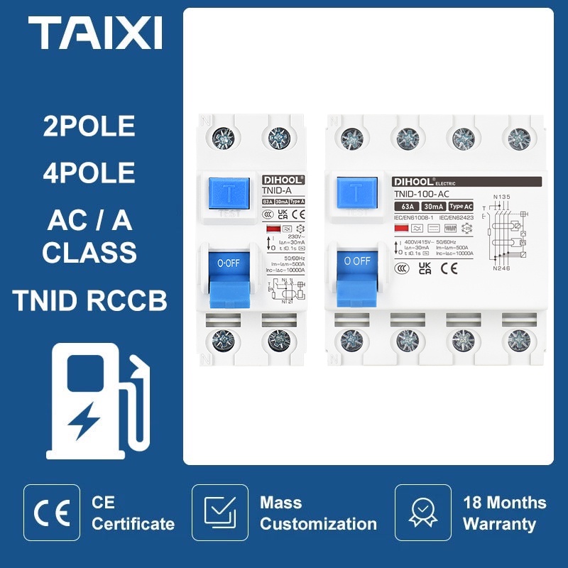 Type A Electromagnetic RCCB Electronic Residual Current Circuit Breaker ...