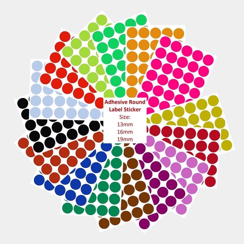 Round Adhesive Label Sticker (10pcs) | Shopee Malaysia