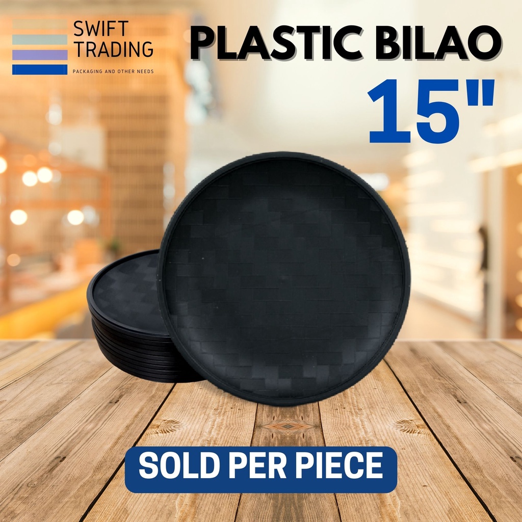 Plastic Bilao Size 15 inches Black Bilao Food Bilao Tray Reusable Bilao ...