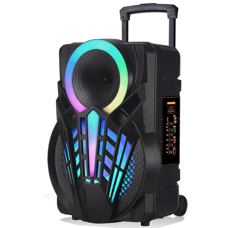 NDR Speaker 8 inch 12 inch Wireless Bluetooth Speaker With LED Light Microphone & Remote NDR P08 ...