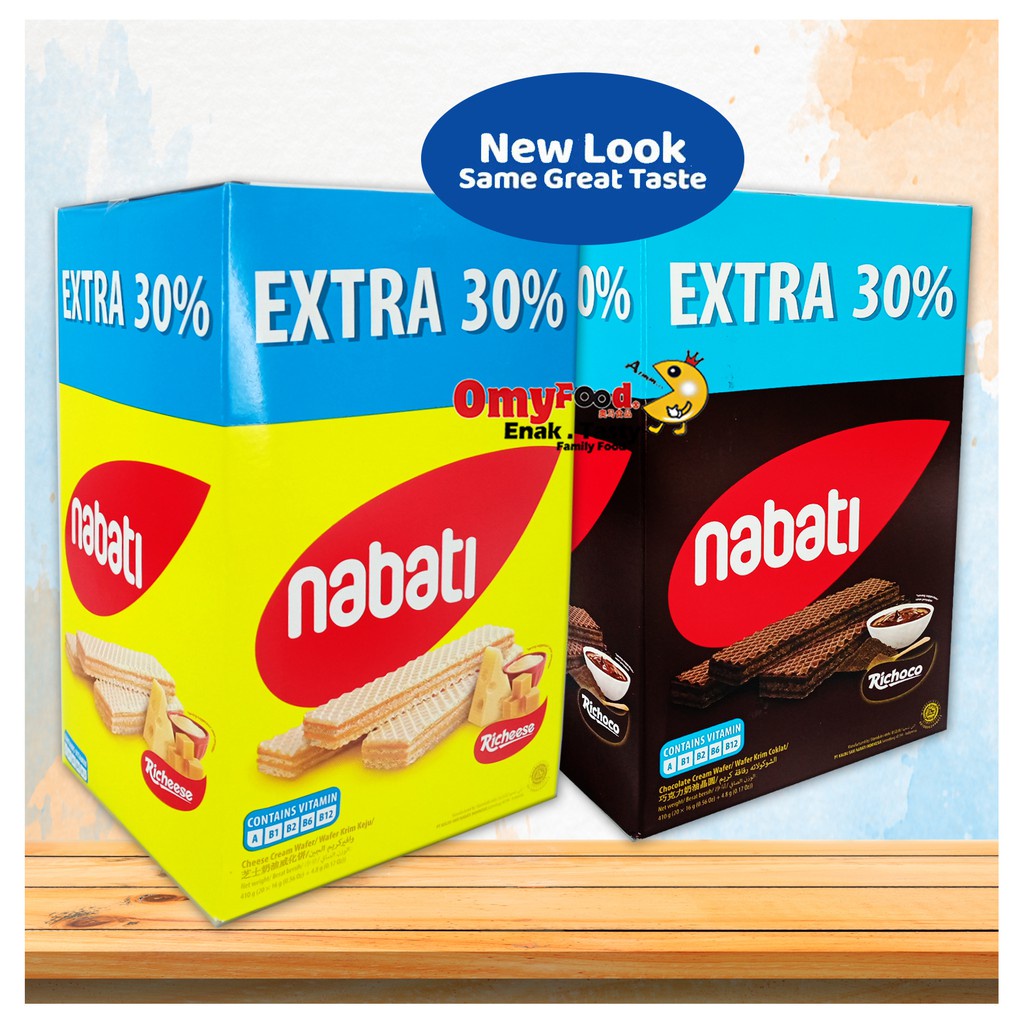16g x 20pcs Nabati Cream Wafer Extra 30% [Richeese Cheese / Richoco Chocolate] [OmyFood ...