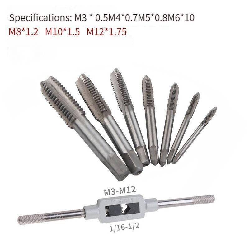 8pcs M3 M4 M5 M6 M8 M10 M12 HSS Machine Spiral Point Straight Fluted ...