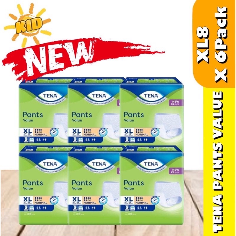 TENA VALUE PANTS ADULT DIAPERS(M10’s X 8Packs)/(L10’s X 8Packs)/(XL8 X 6 Packs) | Shopee Malaysia