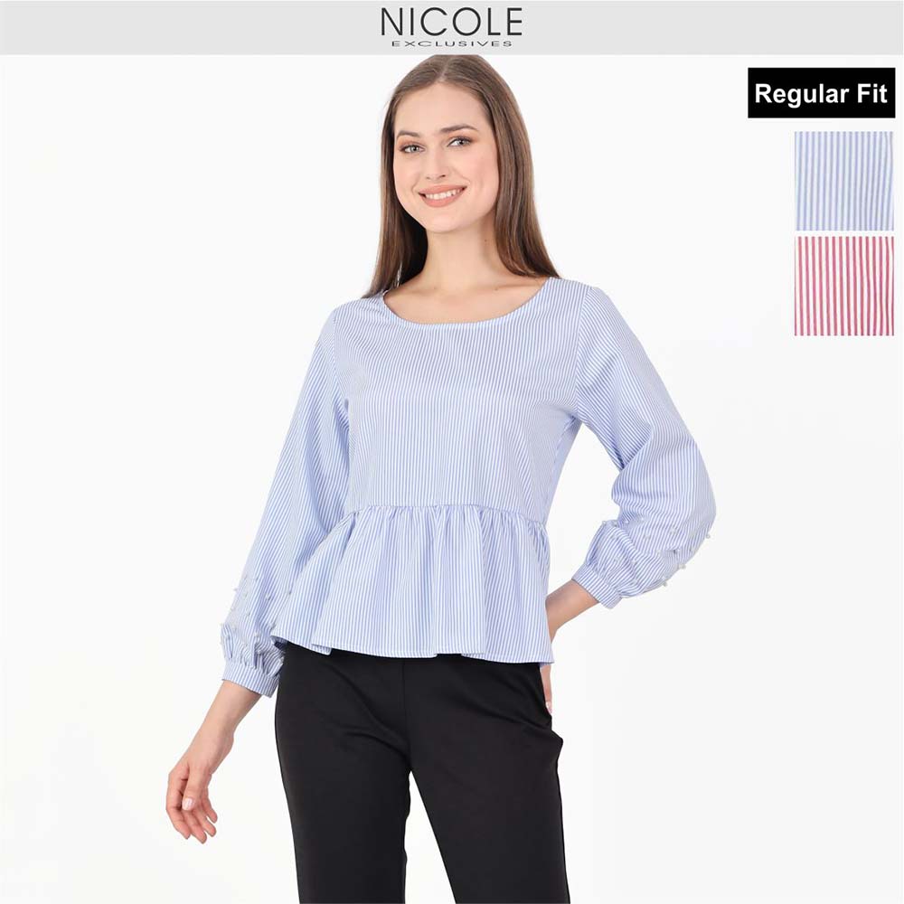 Nicole Exclusives Long Sleeves Shirt ( 2 Color) | Shopee Malaysia