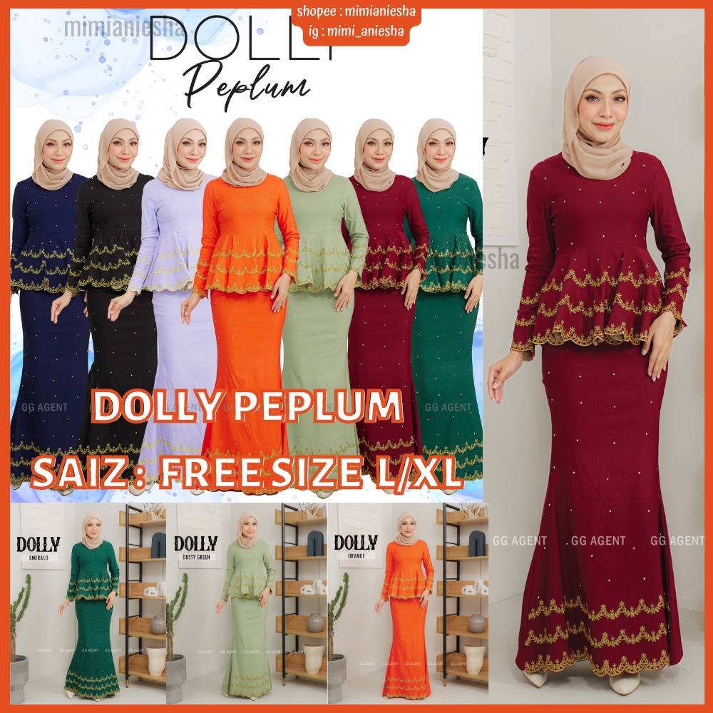 Baju Raya 2023 Dolly Peplum Kurung Baju Peplum Baju Nikah Tunang ...