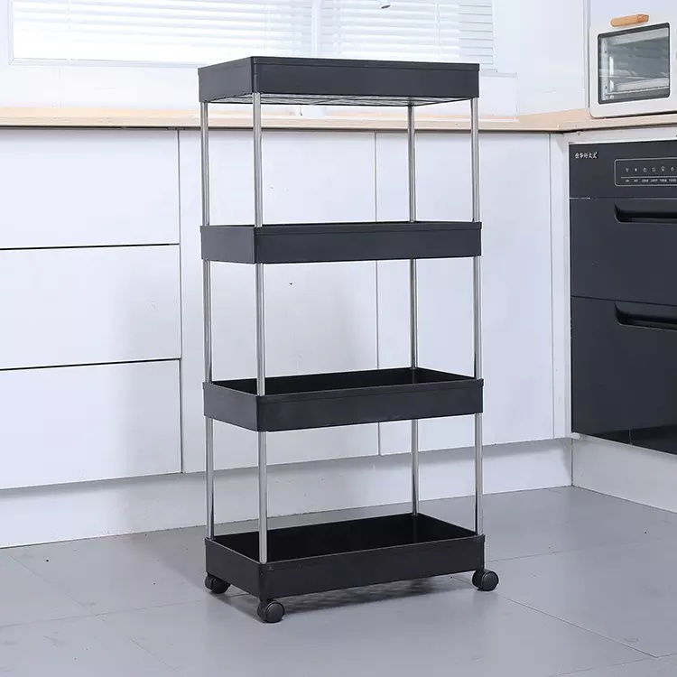 Square Tier Kitchen Shelf/Bathroom Shelf/4-Tier Trolley Rack trolly ...