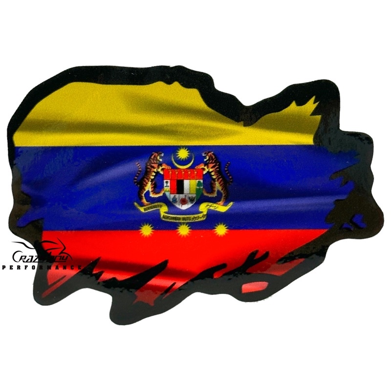 STICKER MOTOR FLAG BENDERA NEGERI VIETNAM MALAYSIA SELANGOR PERAK ...