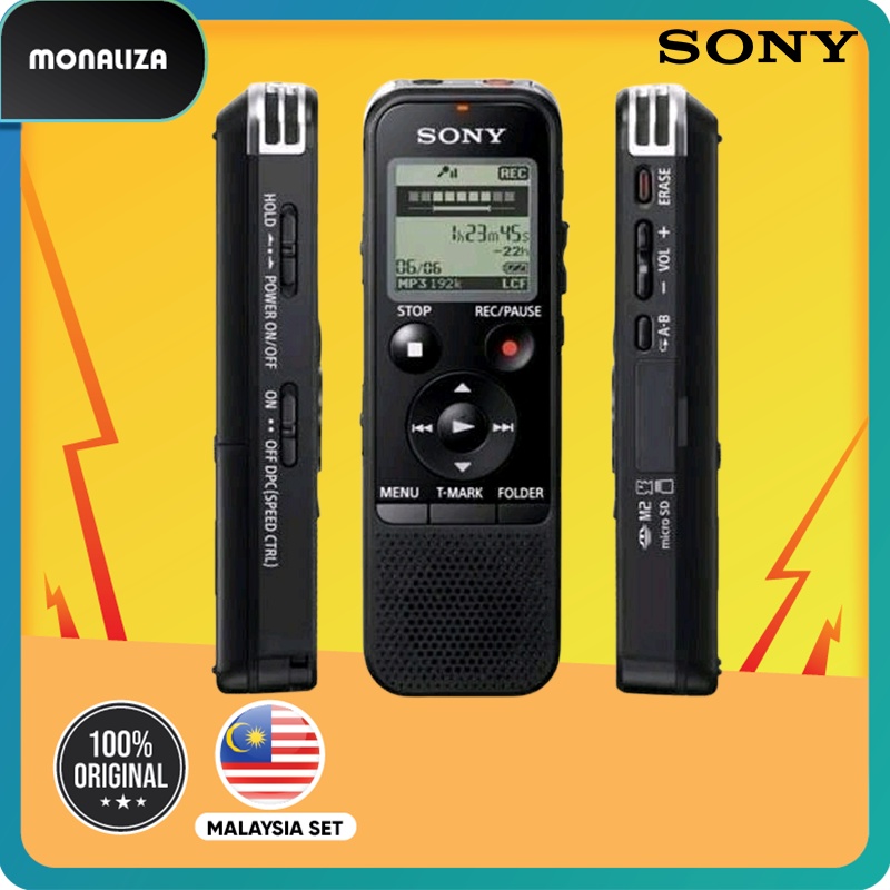 Sony Stereo IC Recorder 4GB ICD-PX470 - Black | Shopee Malaysia