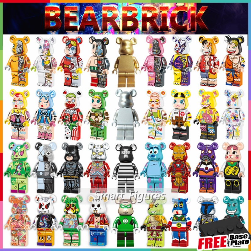 【Hot Sale】brickbear Minifigures Santa Claus Bear Elk Bear Luffy Bear ...