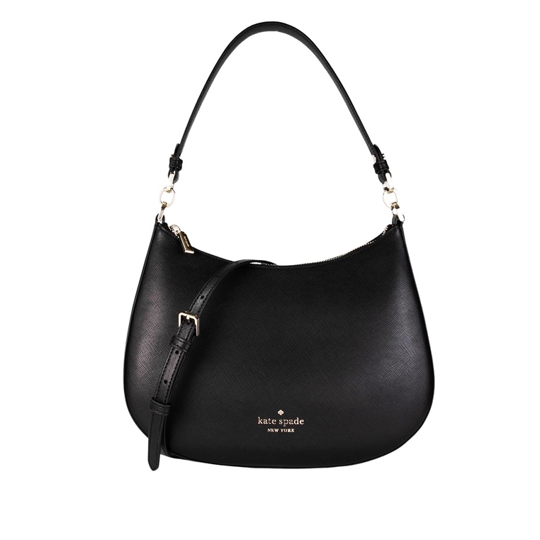 Kate Spade Staci Saffiano Leather Shoulder Bag - Black | Shopee Malaysia