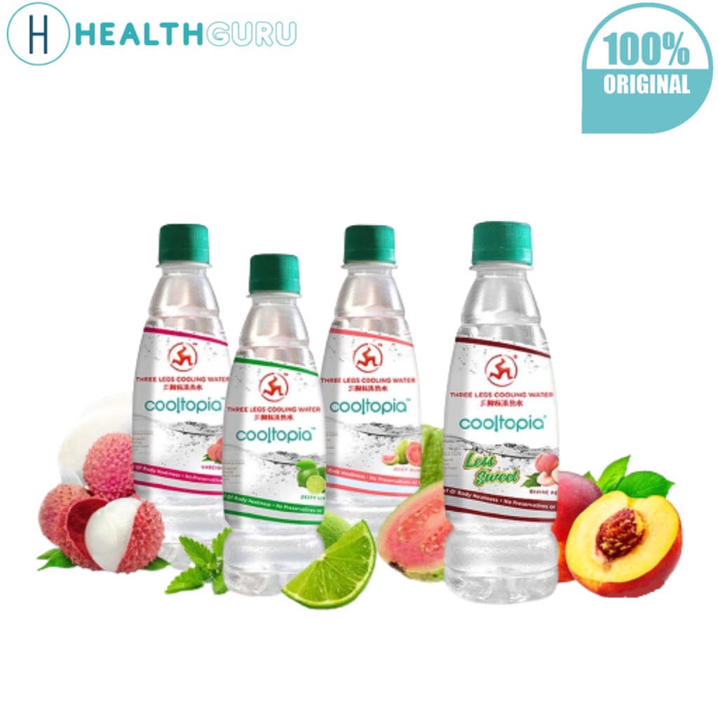 Three Legs Brand Cooling Water - Lychee Guava Lime Less Sweet Peach ...