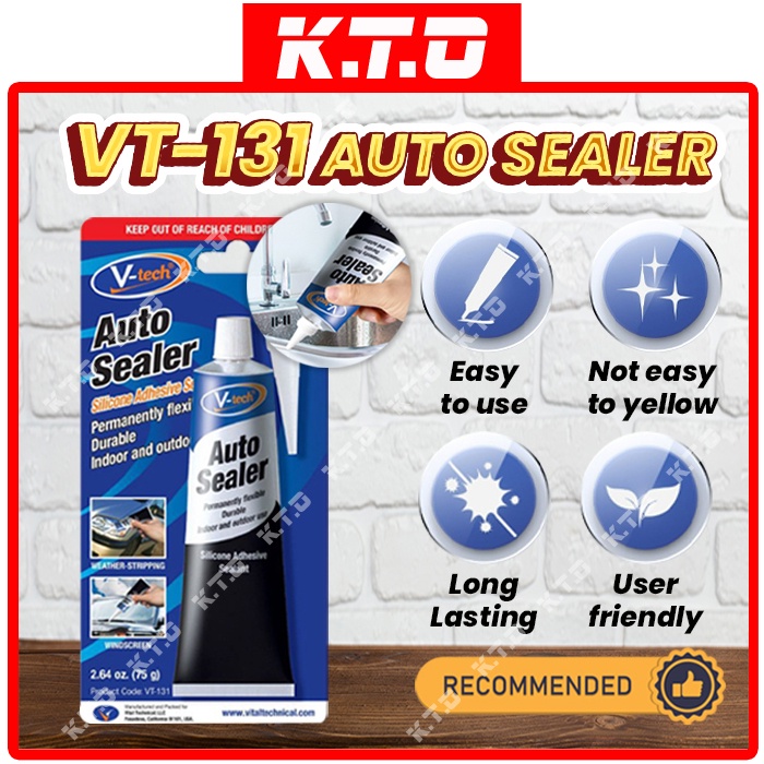 V-Tech VT-131 Auto Sealer Silicone Adhensive Sealant 75g / Pelekat ...