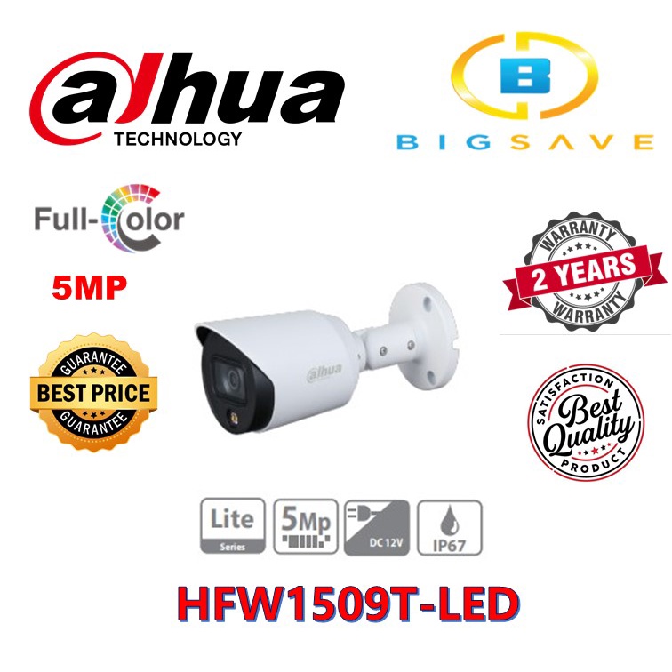 DAHUA 5MP HFW1509T-LED FULL-COLOR STARLIGHT HDCVI BULLET CAMERA ...