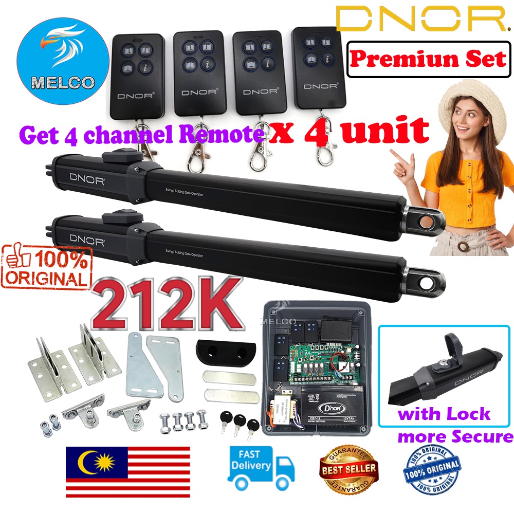 Limited offer Dnor 212K D'nor 24VDC Heavy Duty Swing and Folding Arm ...