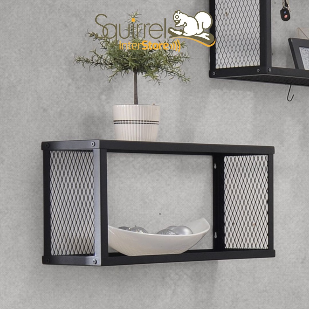 Squirrel Decoration Wall Shelf & Rack - Texture Black (60 x 30cm ...