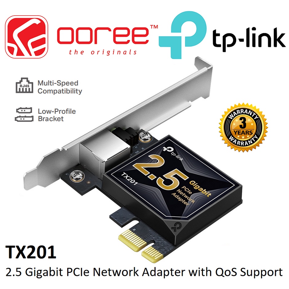TP-LINK TX201 2.5 GIGABIT PCIE NETWORK ADAPTER WITH QOS SUPPORT ...