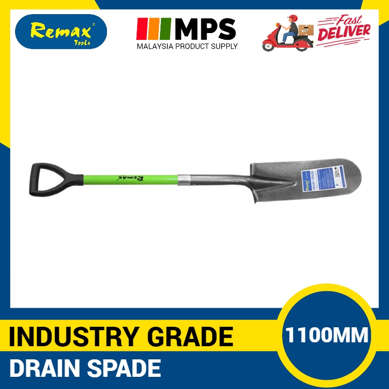 REMAX Long Drain Spade with Fiberglass Handle Cleaner Spade Shovel ...