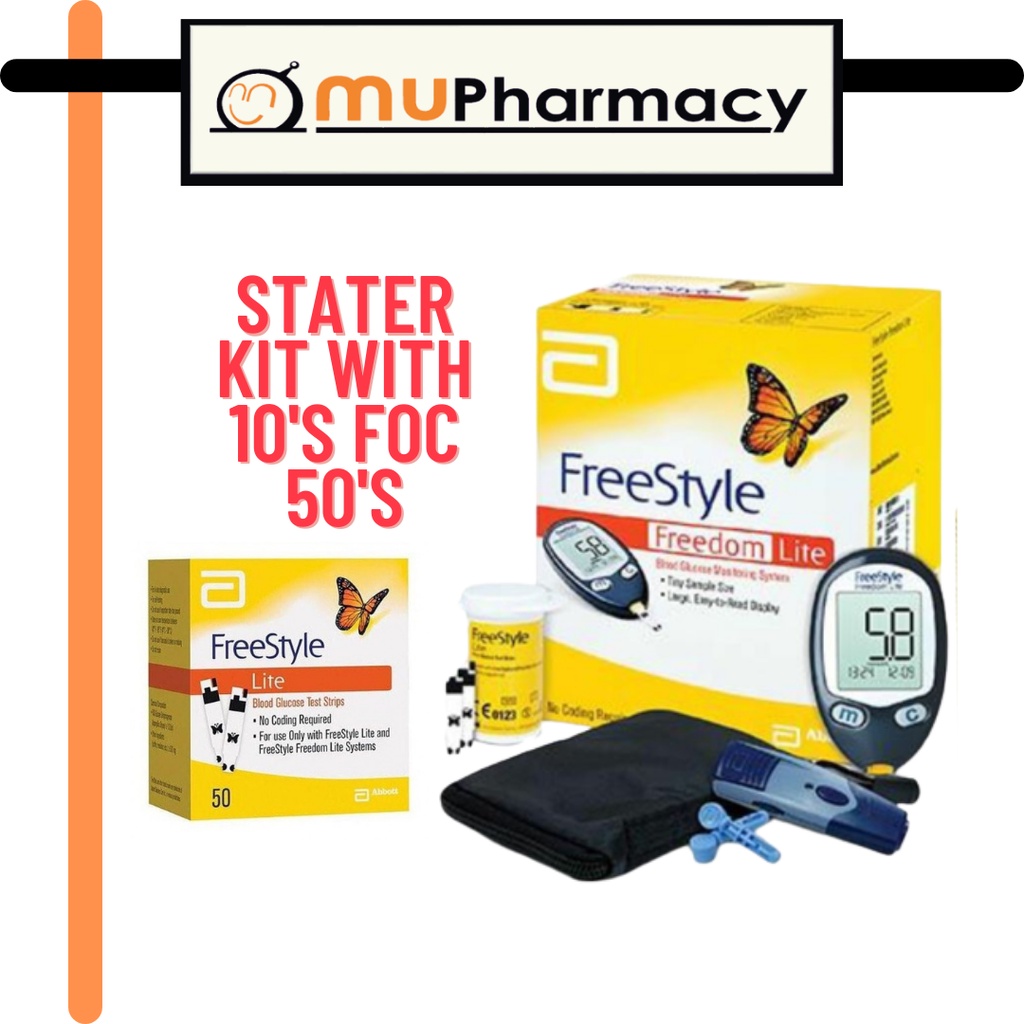 [NEW]Freestyle Freedom Lite Glucometer Stater Kit With 10's Test Strips ...
