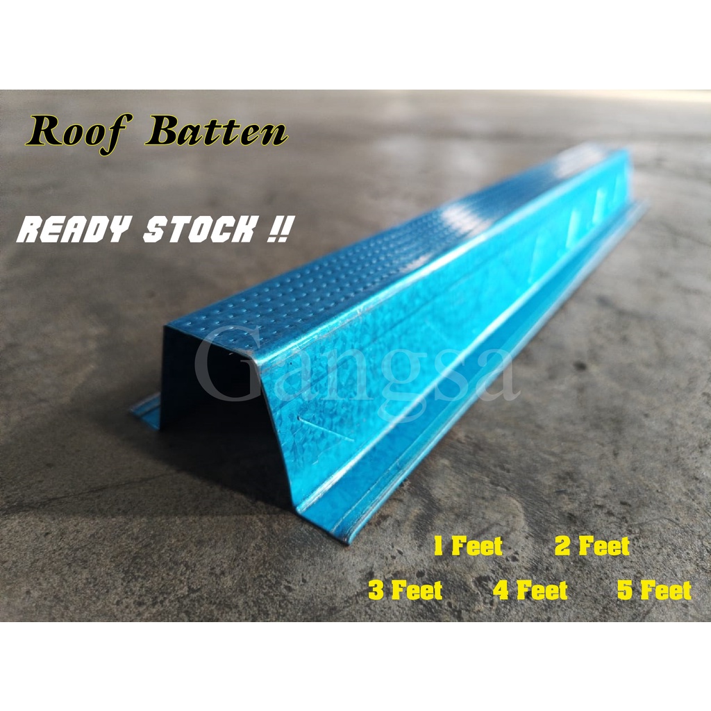 Batten 121 0.45mm / Besi V Biru / Besi Rak Bunga /Besi Bumbung V (5 ...