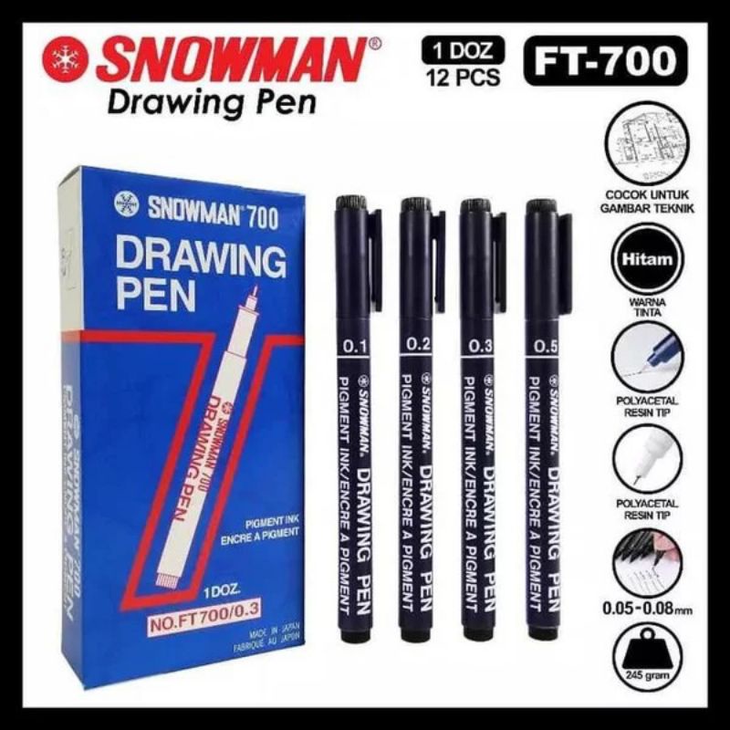 Snowman PEN FT 700 DRAWING PEN | Shopee Malaysia