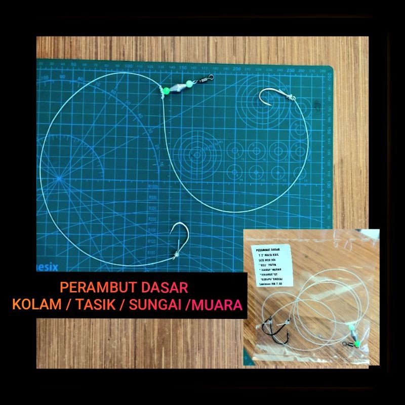 PERAMBUT KOLAM / TASIK / MUARA / 2 MATA KAIL Y saiz 40lbs #20soi ...