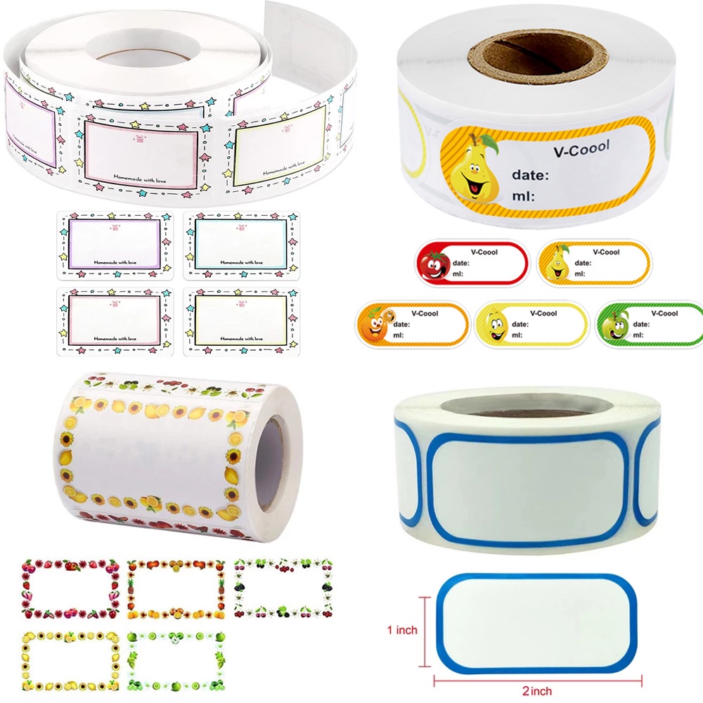 300pcs/roll Kitchen Classification Label Stickers Refrigerator Food ...