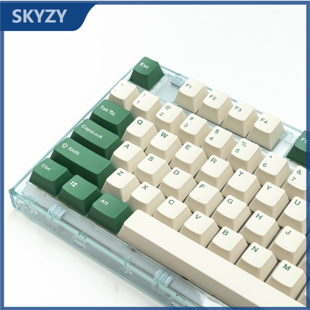 Cheese Green Keycaps OEM Profile PBT Double Shot Mechanical Keyboard ...