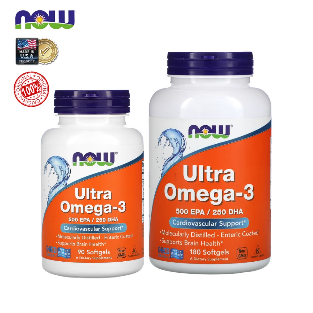 NOW Foods Ultra Omega-3 500 EPA/250 DHA Omega 3 (90 Enteric Coated Softgels) | Shopee Malaysia