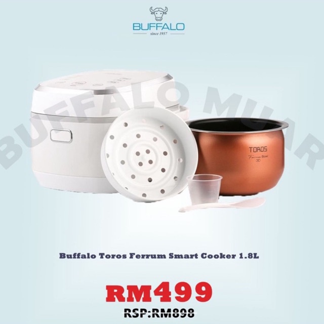 Johnnie K Buffalo Toros IH Ferrum Smart Cooker 1.8L IH 磁应电饭 | Shopee ...