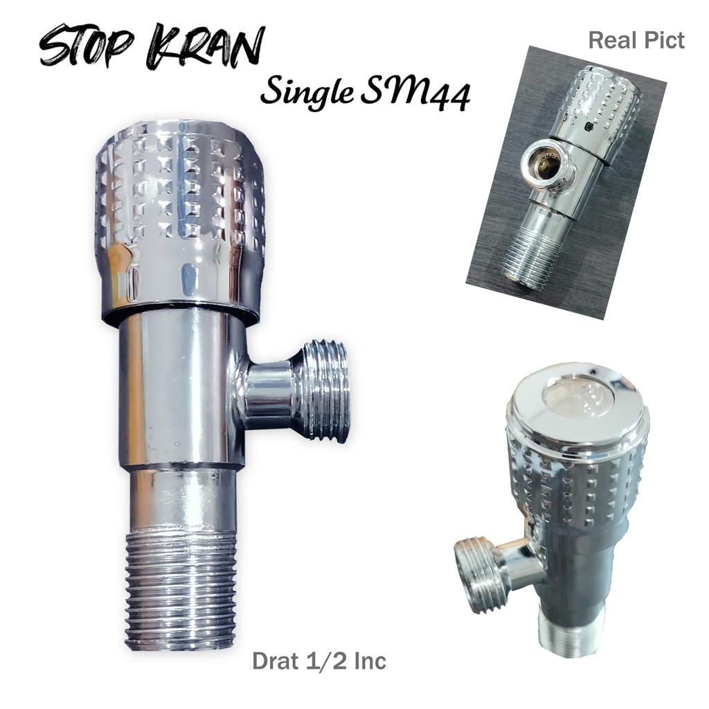 (KIM) Stop Toilet Faucet Single Stainless Toilet Stop Valve Jet Shower ...