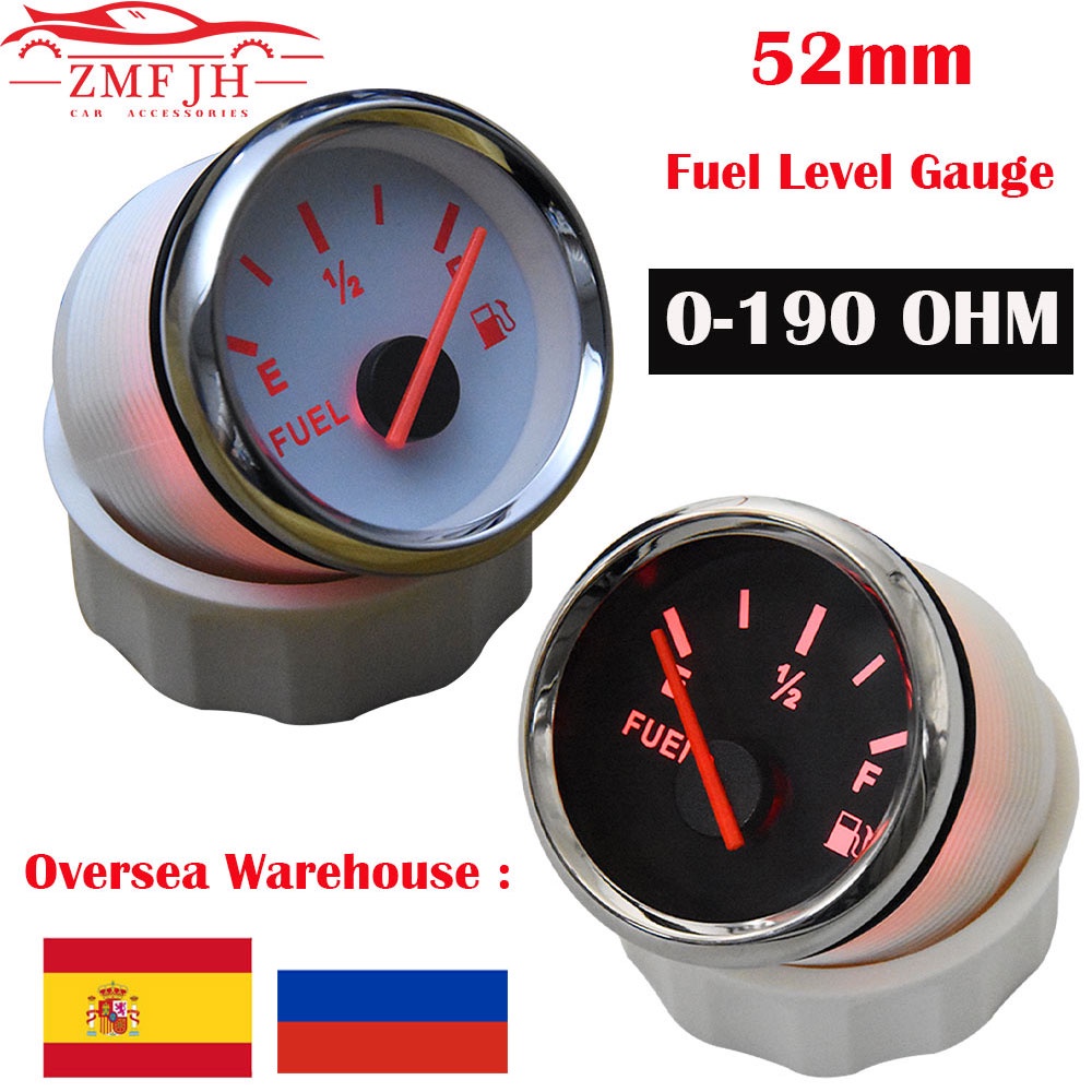 52mm Digital Motorcycle Fuel Level Gauge 12-24v E-F Range Car Fuel ...