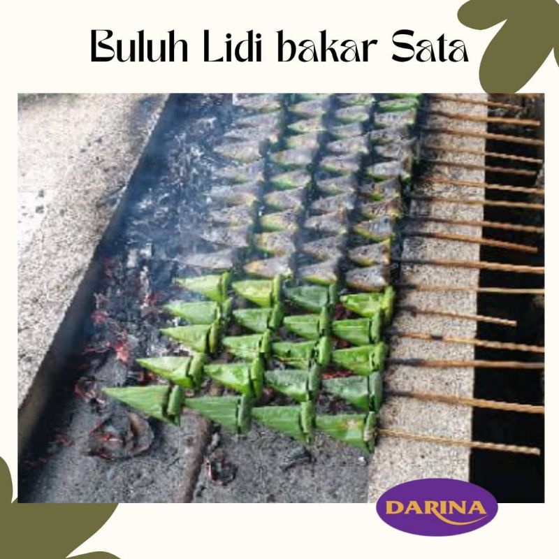 buluh pemanggang bbq pembakar ayam ikan daging lidi sata cucuk daging ...