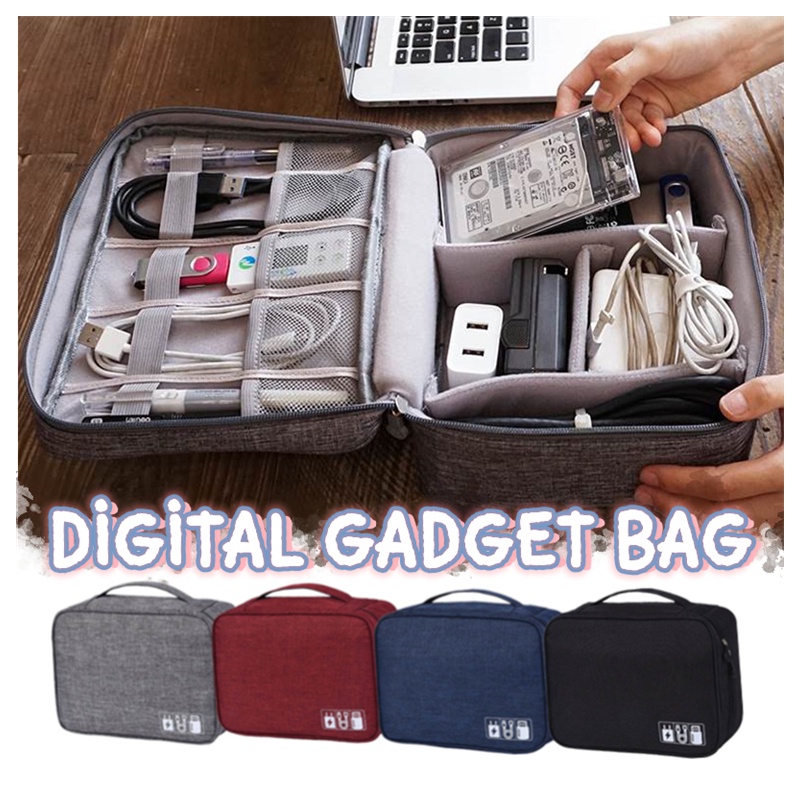 Multifunction Travel Electronic Digital Gadget Storage Bag USB Cable ...