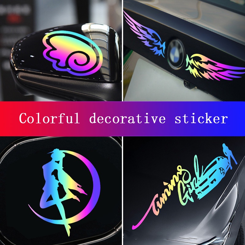 Car reflective laser stickers Personalized car stickers Decorative ...