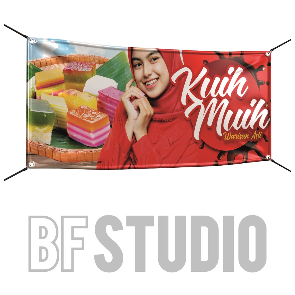 BANNER GERAI / JUALAN KUIH MUIH / BANNER KUIH MUIH FREE DESIGN BOLEH ...
