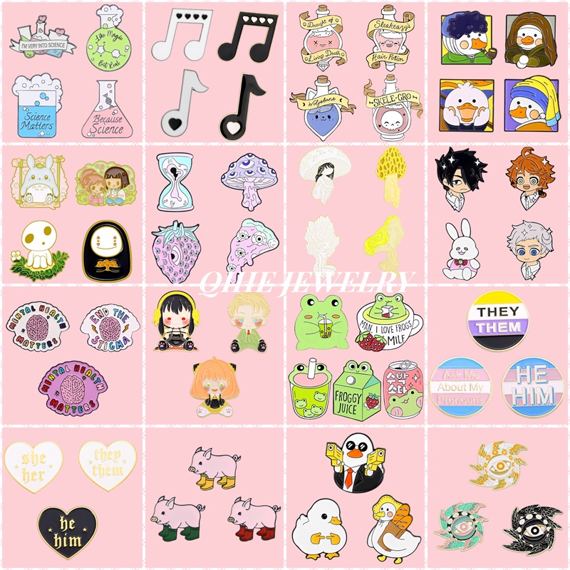 3-5Pcs/SetCartoon Lapel PinChemical Element BroochAnime Peripheral ...