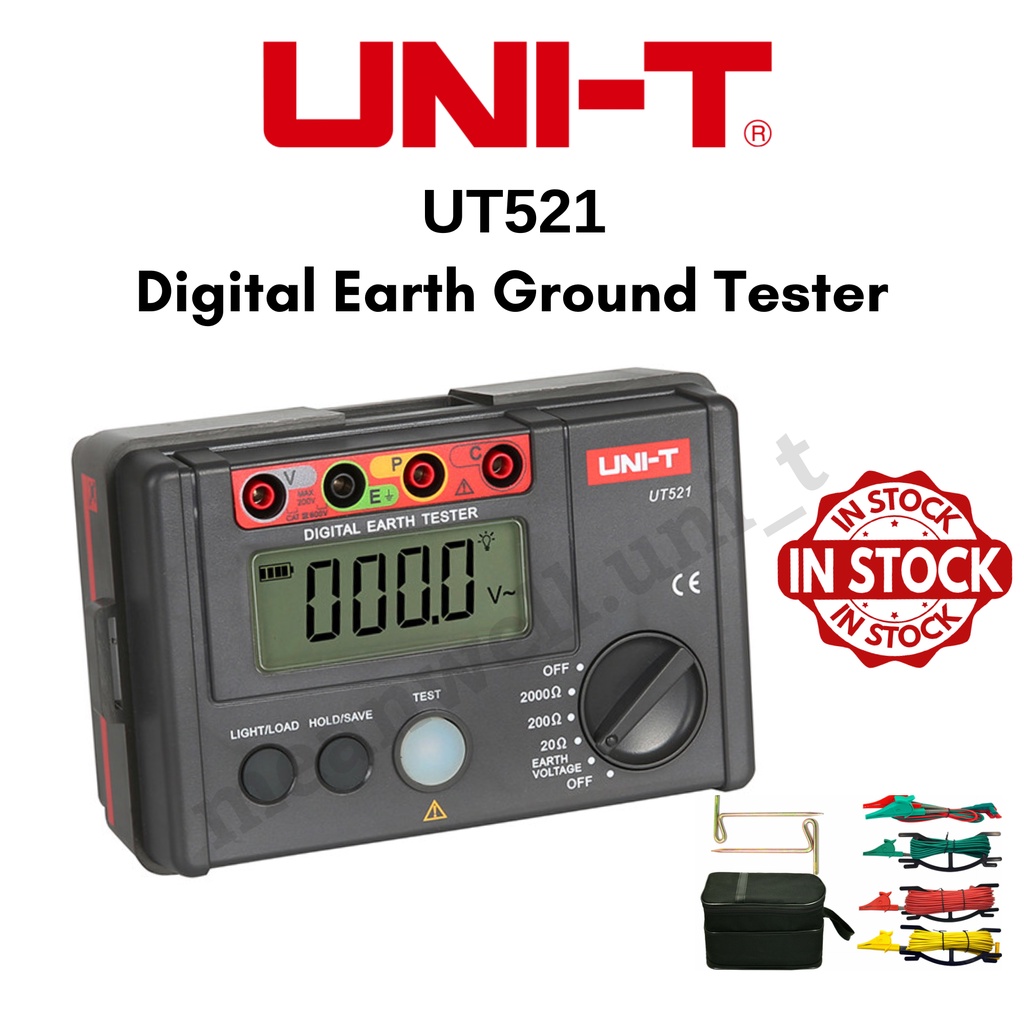 UNI-T UT521 Digital Earth Tester Earth Ground Tester | Shopee Malaysia