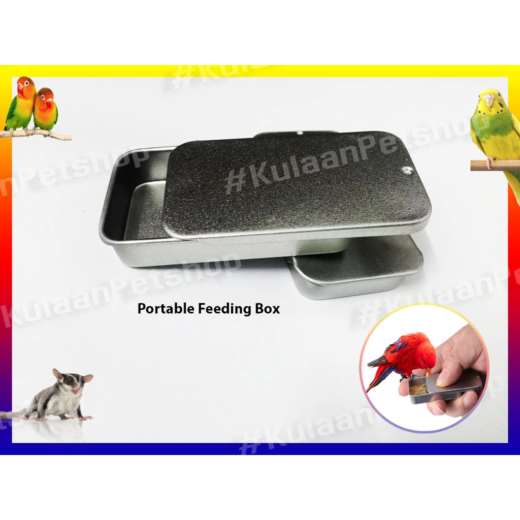 alat latih burung parrot Portable feeding box for training parrot bird ...