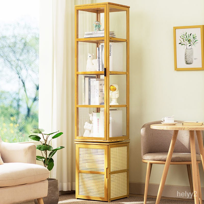 Rotating Transparent Display Cabinet lego /Gundam locker/360° bookshelf ...