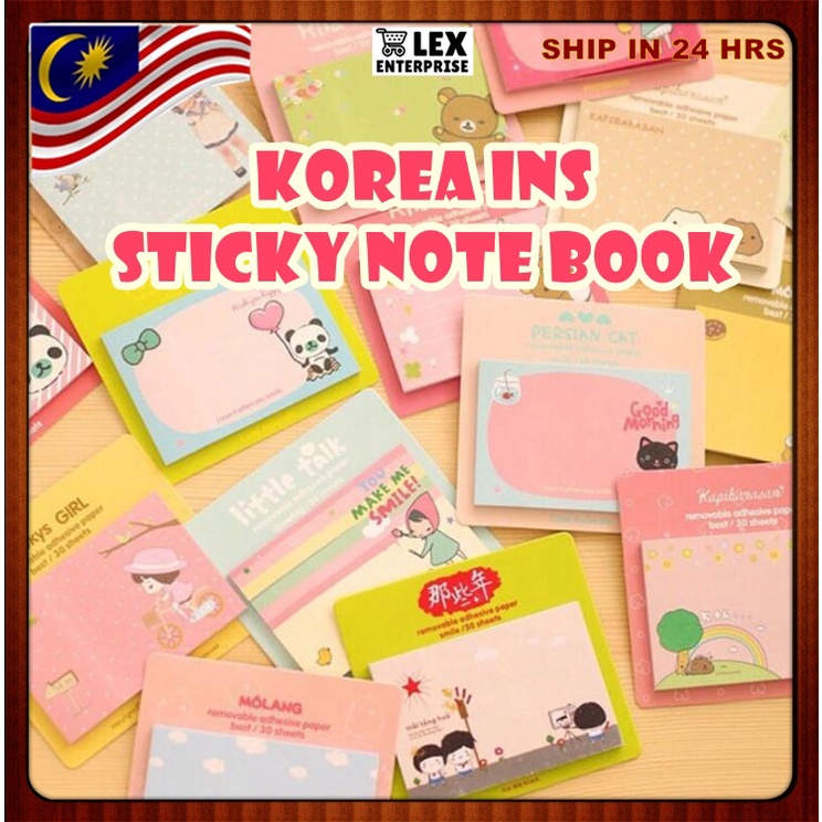 Korea Ins Style Creative Sticky Notes Notebook Cute Panda Memo Note ...