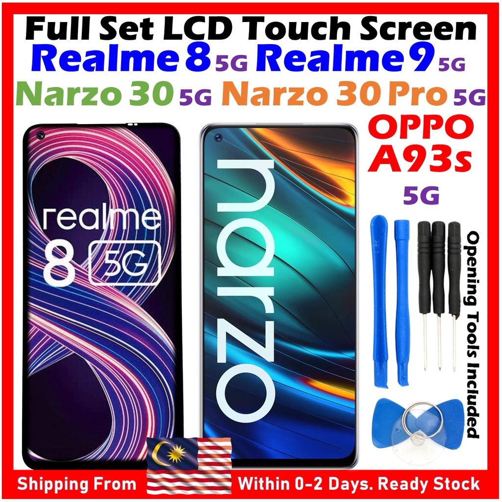 ORl NGS Brand Full Set LCD Screen Compatible For REALME 8 5G / REALME 9 5G /REALME Narzo 30 ...
