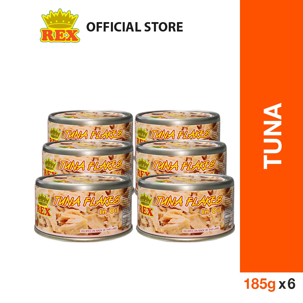 Rex Tuna Flakes in Oil (185g x 6) | Shopee Malaysia