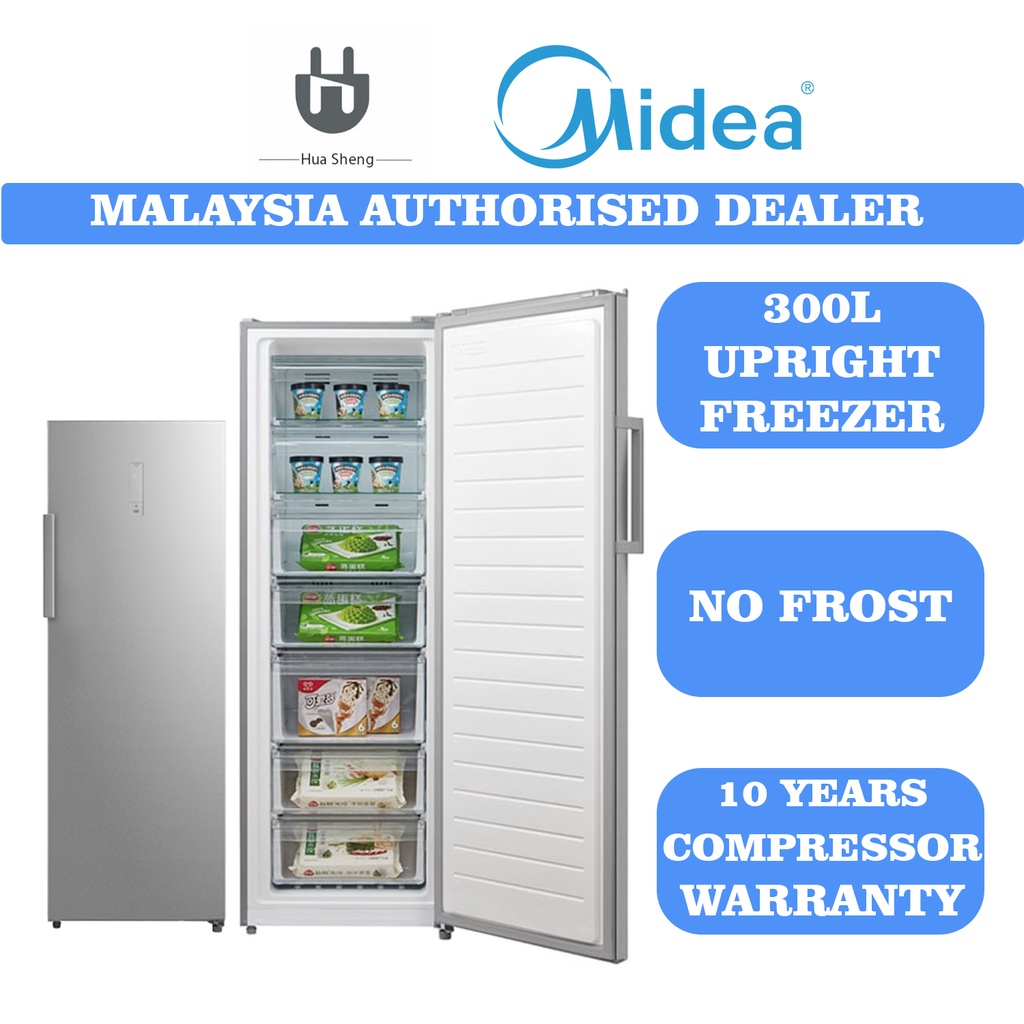 MIDEA UPRIGHT FREEZER 232L MUF-307SS R600A (NO FROST) | Shopee Malaysia
