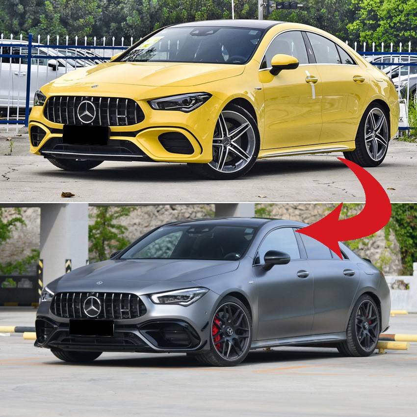 Mercedes W118 CLA45 CLA45S Front Lip PP front bumper diffuser knife ...