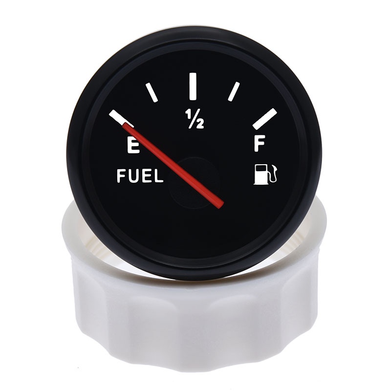 0-190 Ohm Fuel Level Gauge With Fuel Level Sensor 52mm Fuel Level Meter With Red Backlight Oil ...