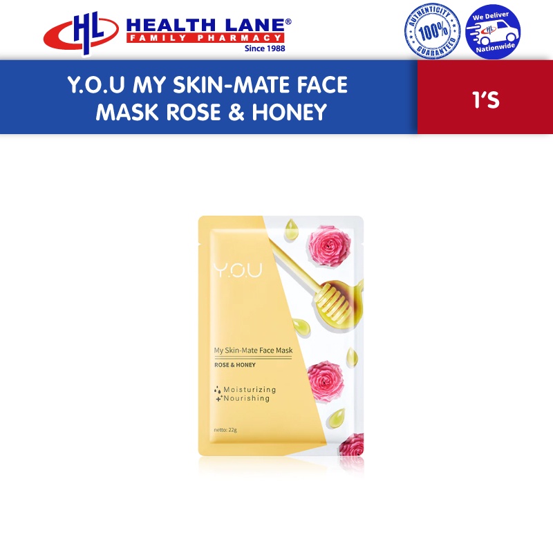 Y.O.U MY SKIN-MATE FACE MASK ROSE & HONEY (1'S) | Shopee Malaysia