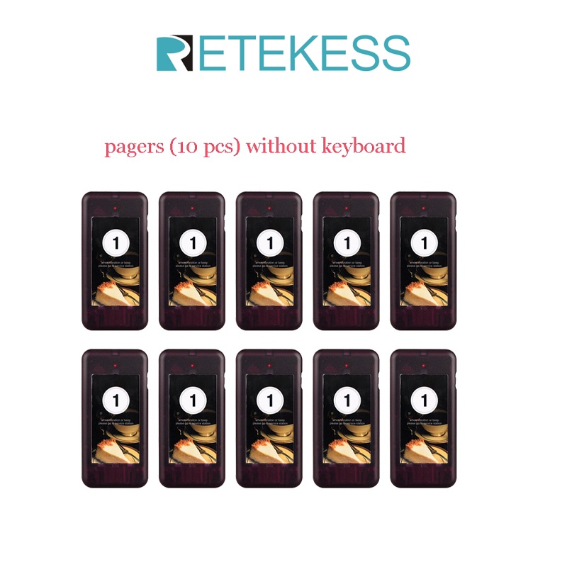 Retekess T111 Wireless Pager System Keyboard and Pagers For Coffee Shop ...